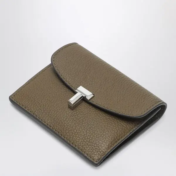 TOTEME T-lock Leather Cardholder - Brown