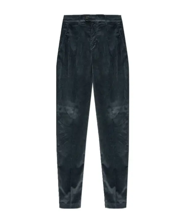 Eleventy Corduroy Pleated Pants - Black