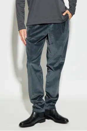 Eleventy Corduroy Pleated Pants - Black
