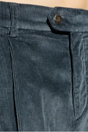 Eleventy Corduroy Pleated Pants - Black
