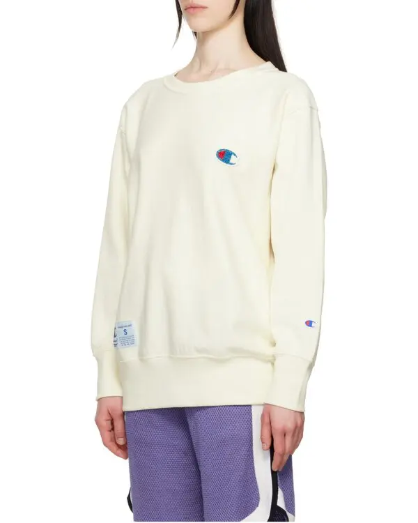 Undercover X Champion Embroidered Crewneck Sweatshirt - Ivory