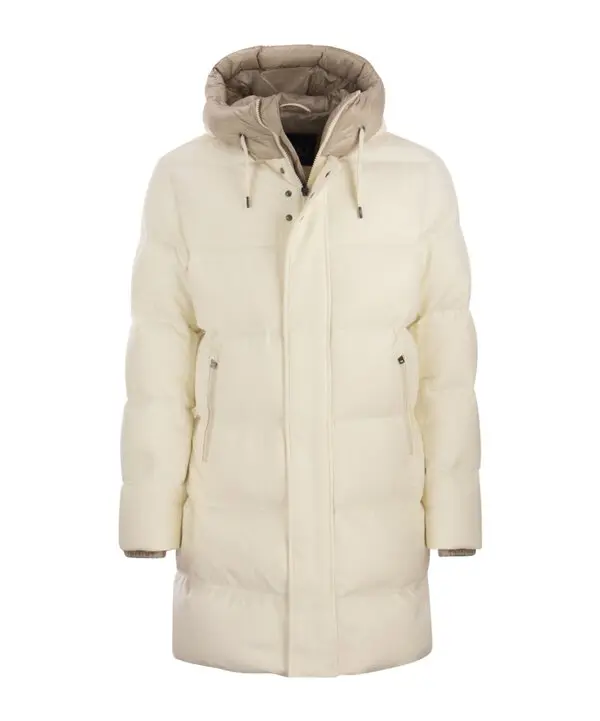 Herno Quilted Drawstring Hooded Coat - Nude