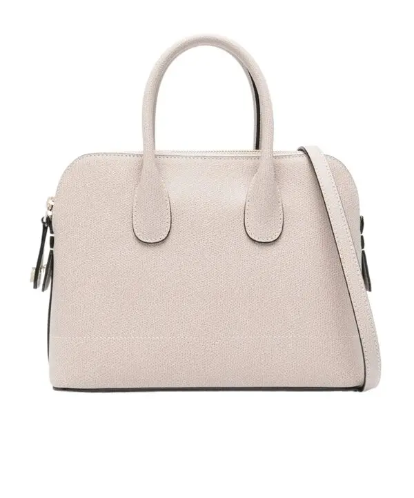VALEXTRA My Logo Leather Tote Bag - Beige