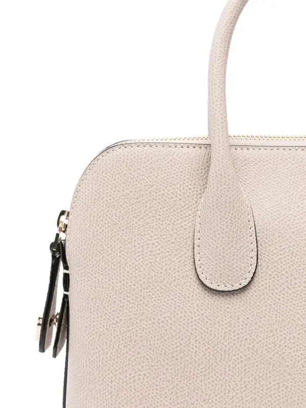 VALEXTRA My Logo Leather Tote Bag - Beige