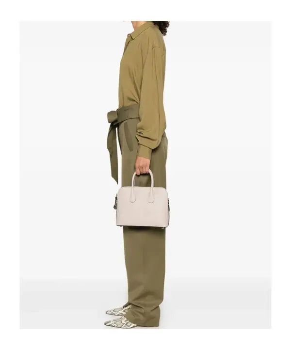 VALEXTRA My Logo Leather Tote Bag - Beige