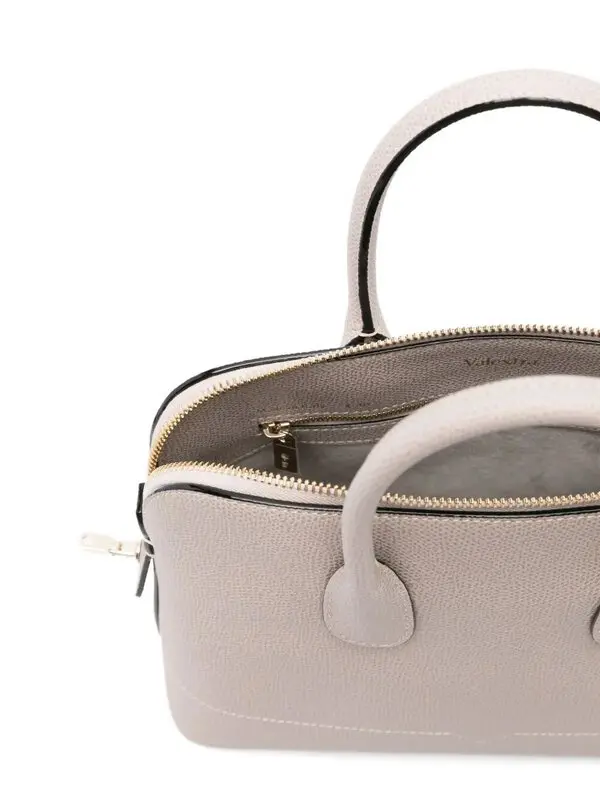 VALEXTRA My Logo Leather Tote Bag - Beige