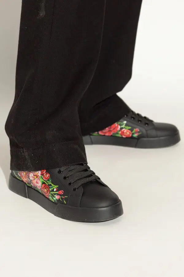 Dolce & Gabbana Floral Printed Low-top Sneakers