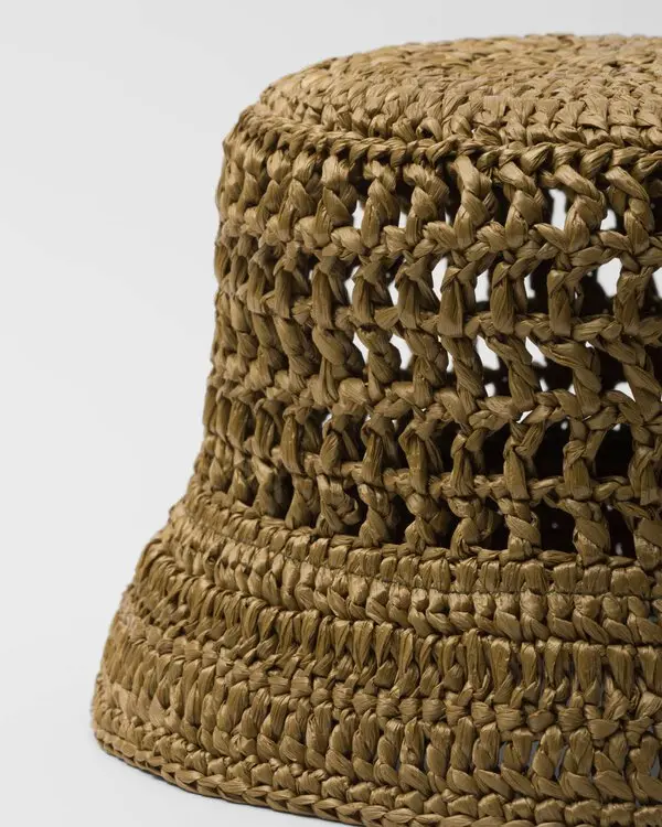 Prada Crochet Bucket Hat - Green