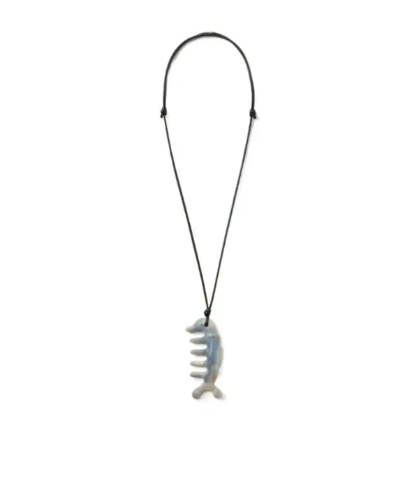 LEMAIRE Beluga Gua Sha Necklace - Grey Agate