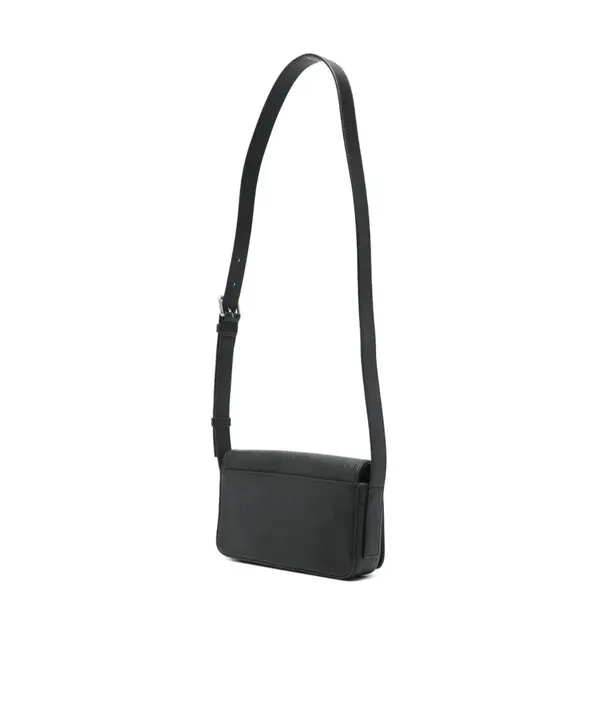 Alexander Wang Logo Embossed Foldover Top Shoulder Bag - Black