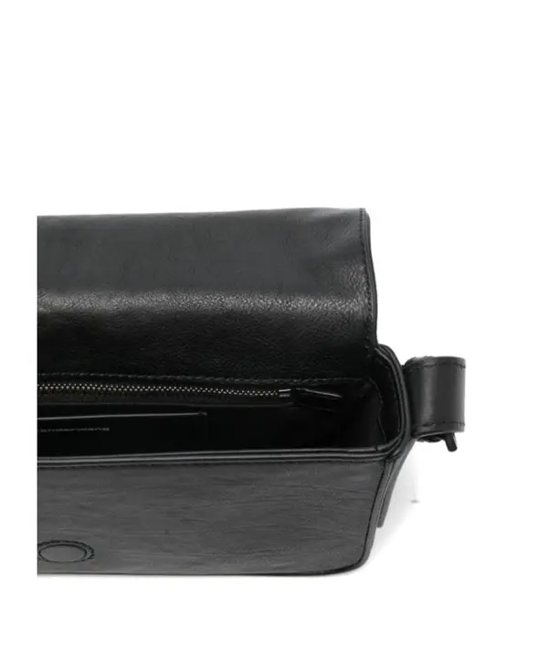 Alexander Wang Logo Embossed Foldover Top Shoulder Bag - Black