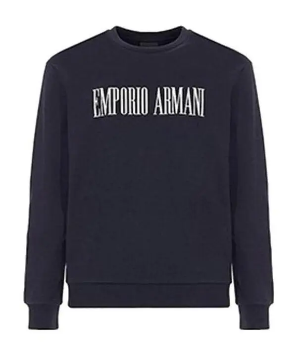 Emporio Armani Logo Crew Neck Sweater - Black