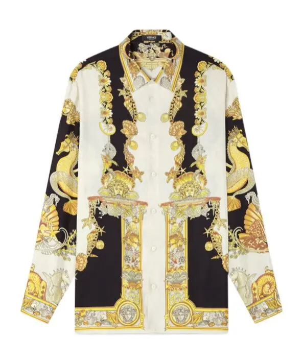 Versace Pattern-printed Button-up Shirt - Multicolor