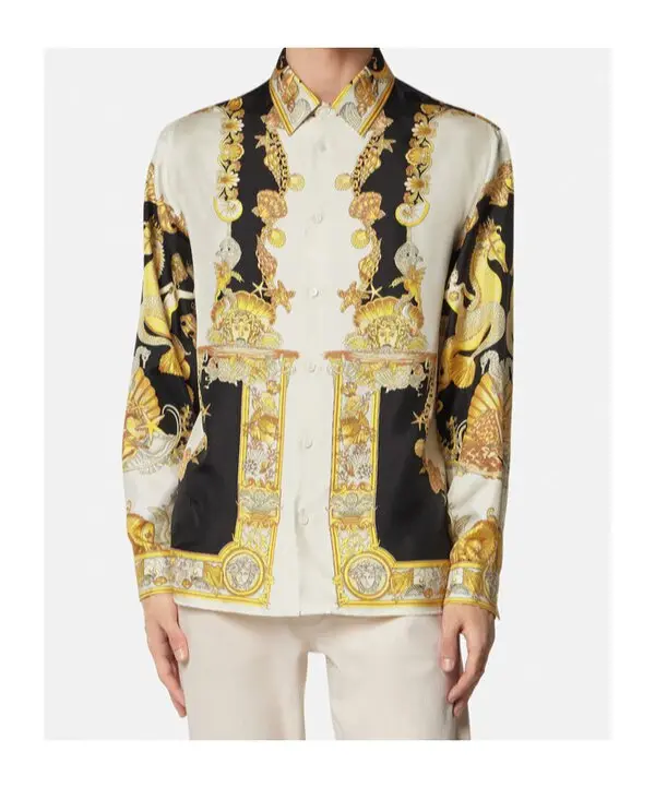 Versace Pattern-printed Button-up Shirt - Multicolor