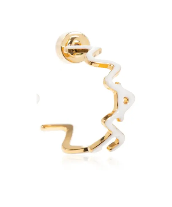 Marni Zig-zag Hoop Earrings - Yellow