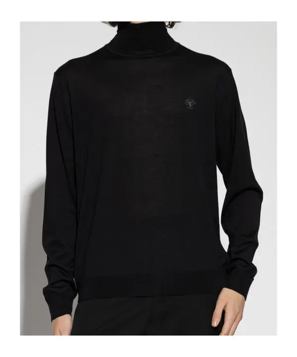 Versace Medusa Embroidered Turtleneck Jumper