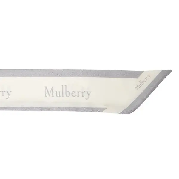 Mulberry Logo-border Skinny Scarf