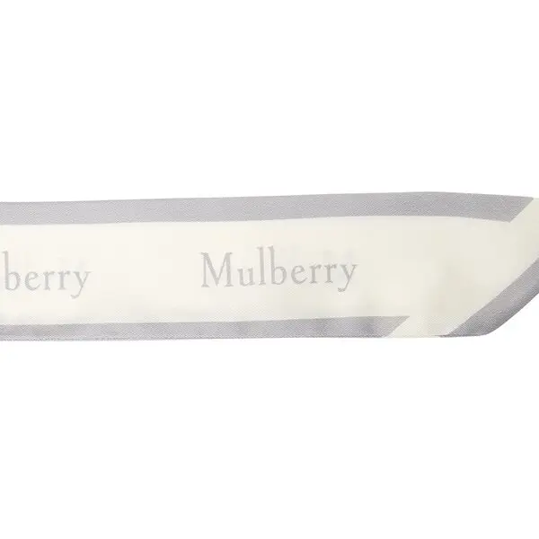 Mulberry Logo-border Skinny Scarf
