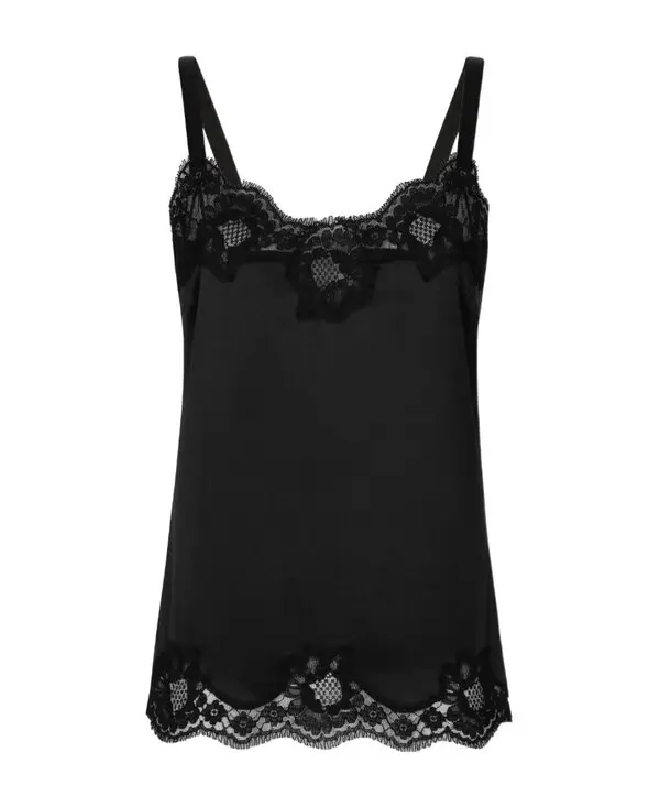 Dolce & Gabbana Lace-trimmed Spaghetti Strap Cami Top