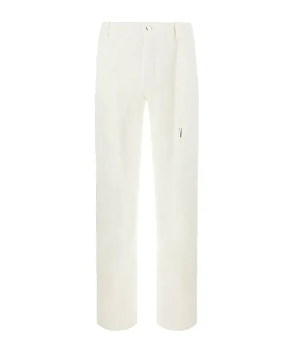 ANN DEMEULEMEESTER Straight Leg Jeans With Front Pleats - White