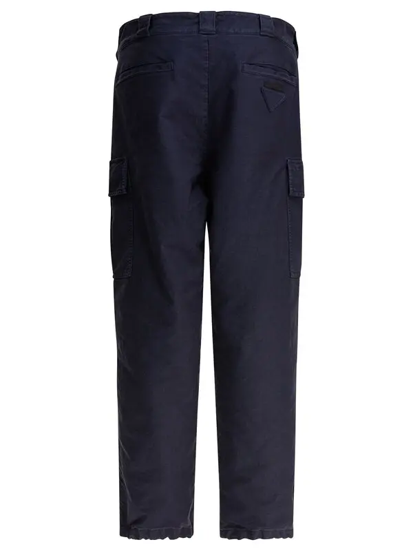 Prada Logo Detailed Straight Leg Cargo Trousers