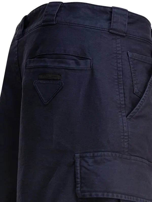 Prada Logo Detailed Straight Leg Cargo Trousers