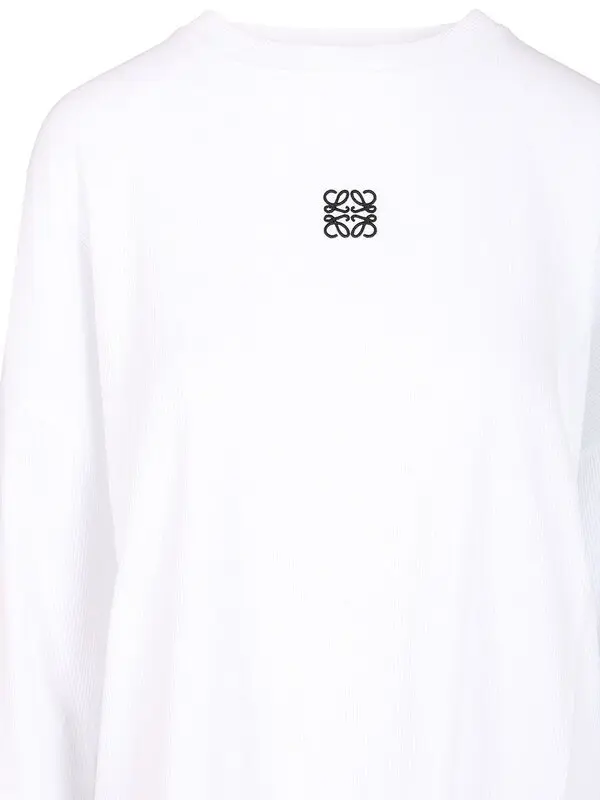 Loewe Long-sleeved Crewneck T-shirt - White