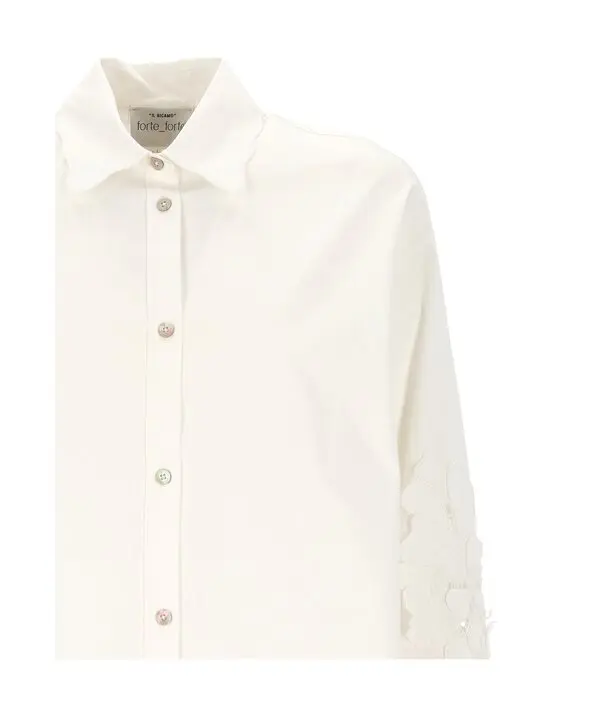 FORTE_FORTE Floral Sleeve Button-up Shirt