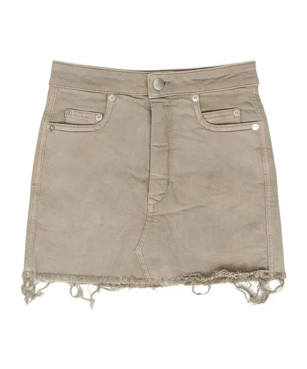 Rick Owens Denim Mini Skirt - Nude