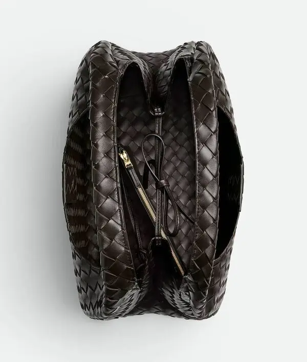 Bottega Veneta Large Campana Intrecciato Shoulder Bag - Fudge Color