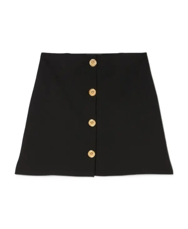 Versace Medusa A-line Wool Skirt