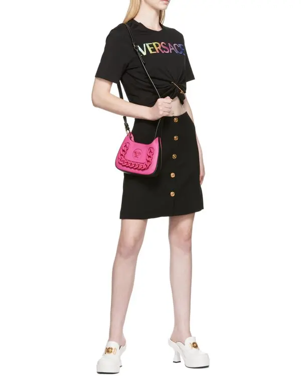 Versace Medusa A-line Wool Skirt