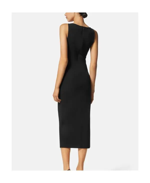 Versace Medusa Cowl Neck Midi Dress