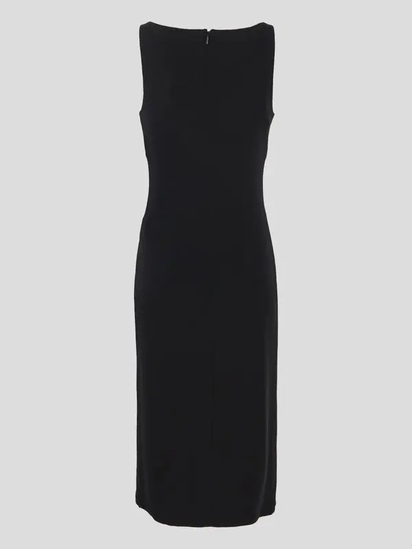 Versace Medusa Cowl Neck Midi Dress