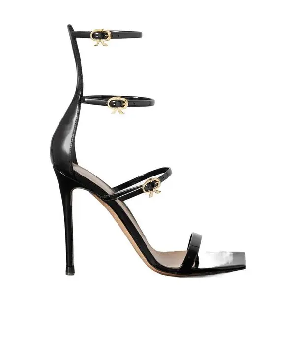 GIANVITO ROSSI Logo Lacquered Clasp High-heeled Sandals