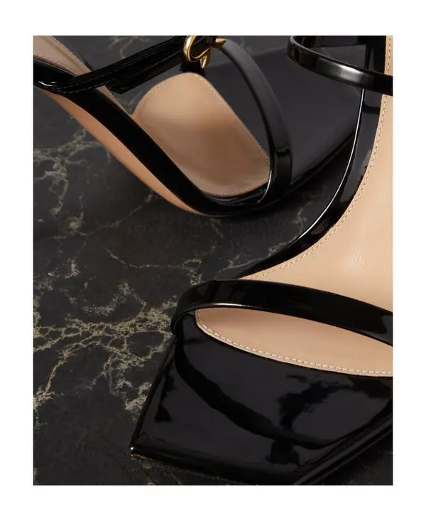 GIANVITO ROSSI Logo Lacquered Clasp High-heeled Sandals