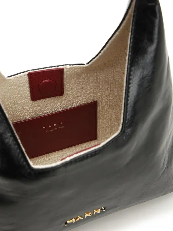 Marni Logo Lettering Mini Shoulder Bag - Black