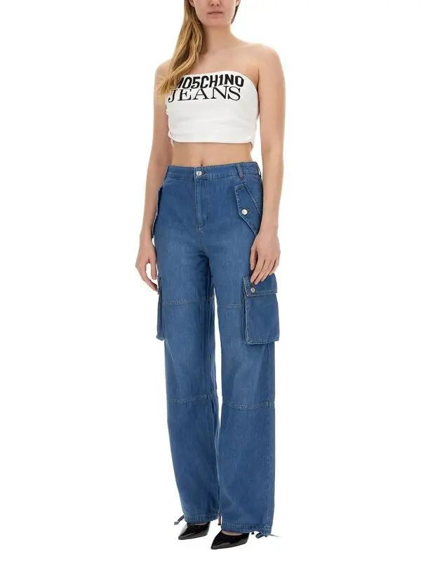 Moschino Belted Cargo Jeans