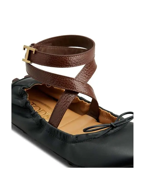 TOD'S Gommino Wraparound Ballerina Flats