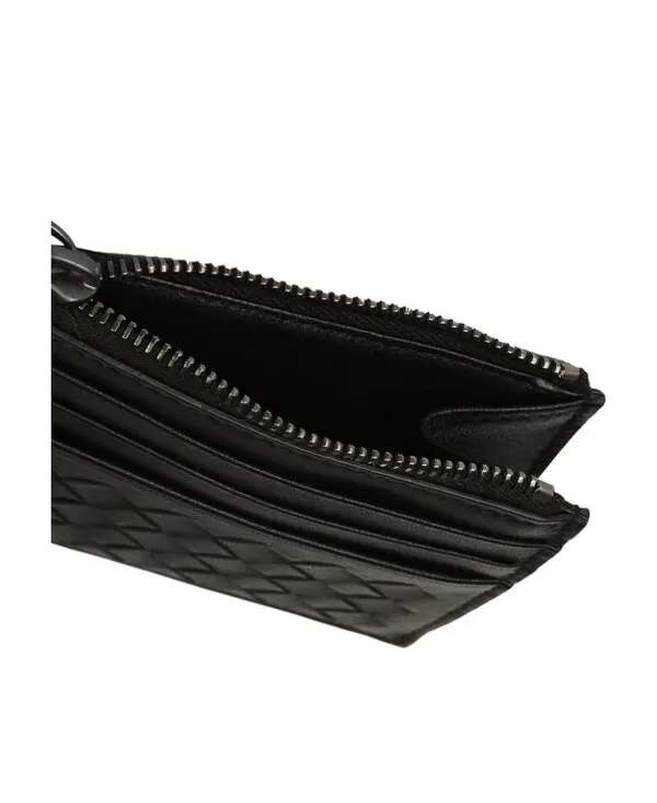 Bottega Veneta Intrecciato Weave Cardholder - Black