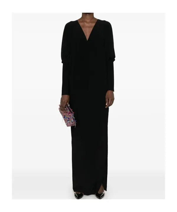 Norma Kamali V-neck Maxi Dress With Dolman Sleeves
