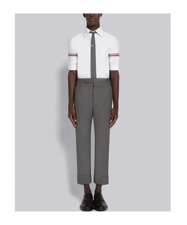 Thom Browne Rwb Stripe Short-sleeved Polo Shirt