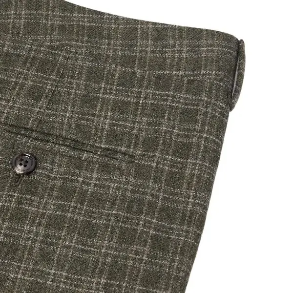 Celine Plaid Wide-leg Trousers