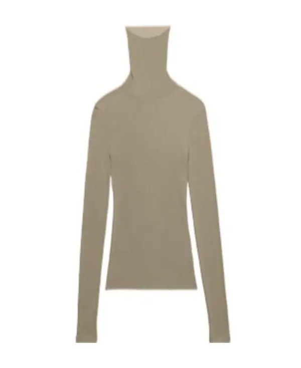 Ami Ribbed Turtleneck Knitted Jumper