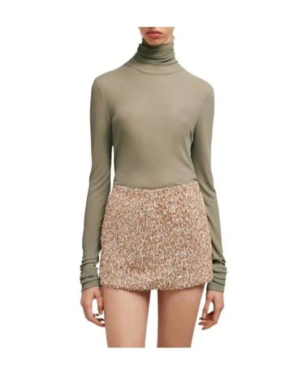 Ami Ribbed Turtleneck Knitted Jumper