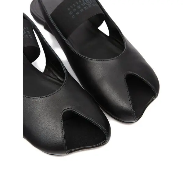 MAISON MARGIELA Elasticated Strap Open-toe Slingback Sandals - Black