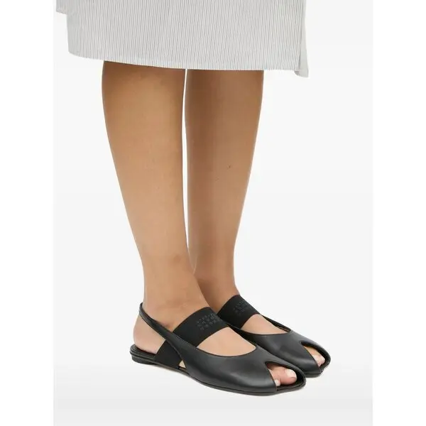 MAISON MARGIELA Elasticated Strap Open-toe Slingback Sandals - Black