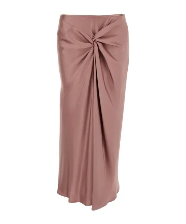 Dries Van Noten Asymmetrical Pleated Skirt - Brown