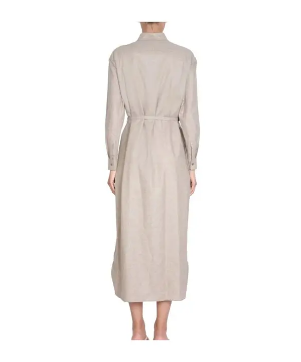 Aspesi Belted Waist Buttoned Shirt Dress