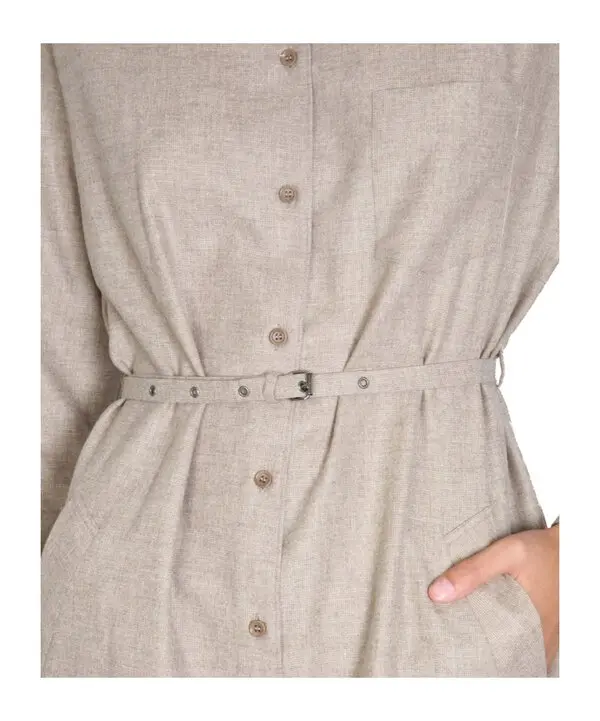 Aspesi Belted Waist Buttoned Shirt Dress